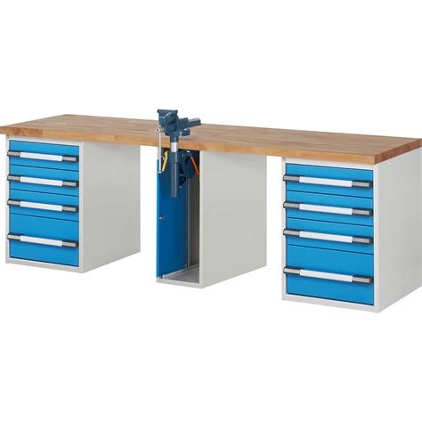 Workbench Series 7 Modular System Eurokraft Pro 8 Drawers 1 Vice