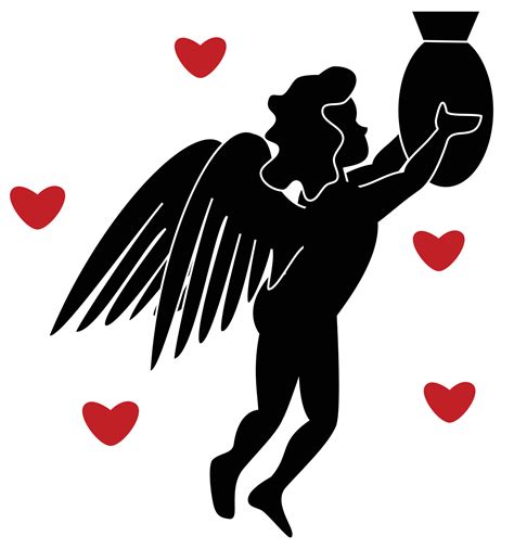 Cupids Silhouette Illustration 14299979 Vector Art At Vecteezy
