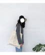 TangTangBags Daisy Print Canvas Tote Bag YesStyle