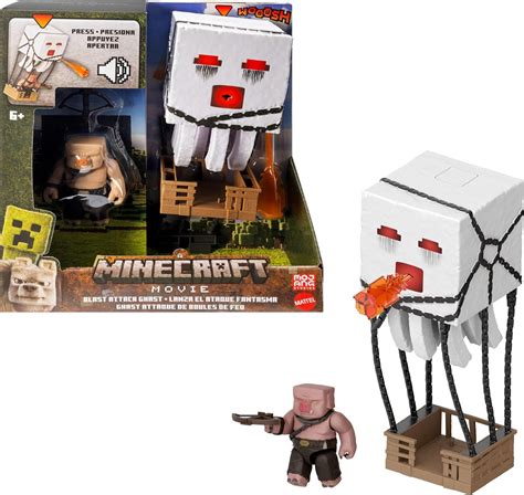 Mattel Minecraft Action Figure Set Blast Attack Ghast With Lights Sounds Launcher