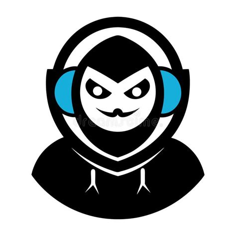 Hacking Mascot Logo Cybersecurity And Digital Threats Icon Stock Vector