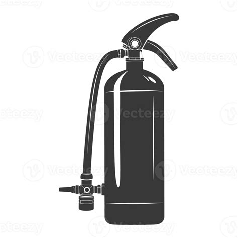 Ai Generated Silhouette Fire Extinguisher Black Color Only 40719727 Png