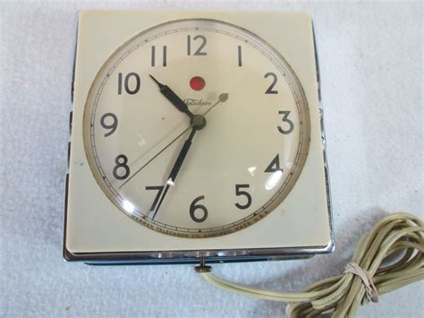 Vintage 1930s Telechron Model 2f01 Consort Electric Kitchen Wall