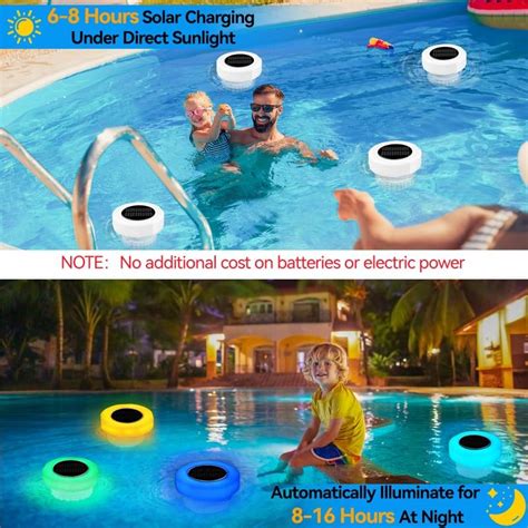2 Pack Chlorine Tablet Floater Pool Chlorine Floater With Solar Light
