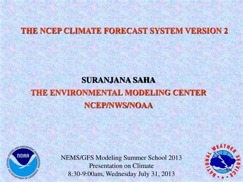 Ppt The Ncep Climate Forecast System Version 2 Powerpoint Presentation Id 2207871