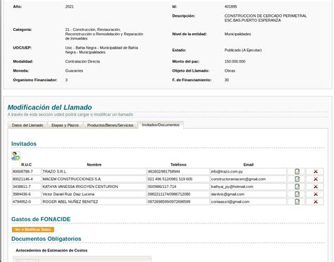 Guía para estructurar datos de Fonacide DNCP