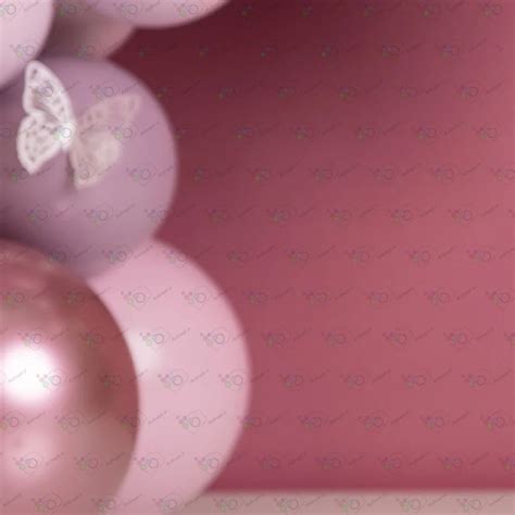 بک دراپ تولد تم یاسی و صورتی بژ کد 298 عکس گراف