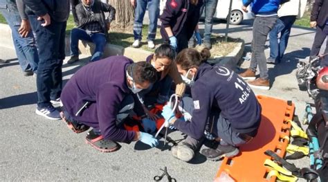 Kuşadası nda kamyonet ile motosiklet çarpıştı iki kişi yaralandı Son