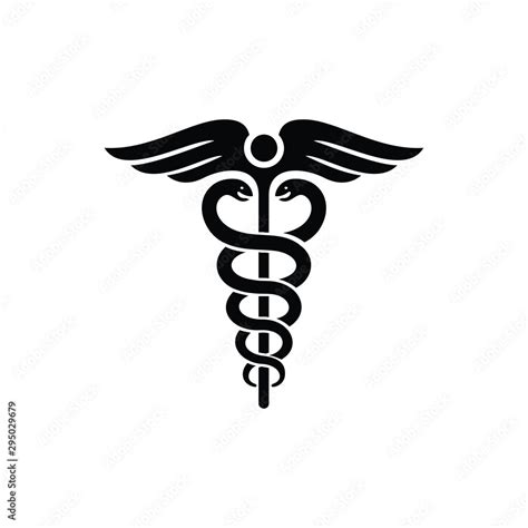 Caduceus Logo Medical Symbol Healthy Icon Vector Illustration Stock
