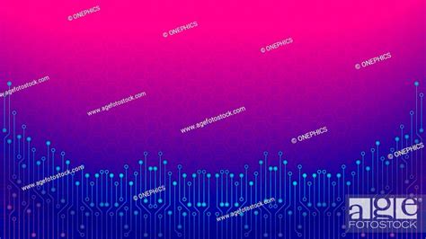 Cyberpunk Circuit Board Background Design Template Abstract Technology