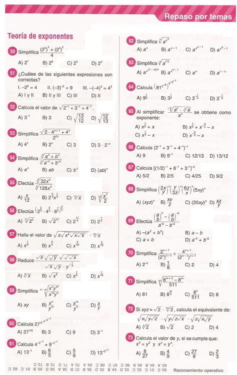 Teoría de Exponentes Ejercicios Resueltos Blog del Profe Alex