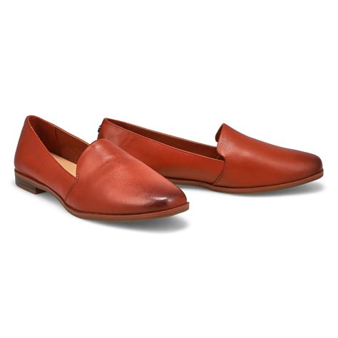 Softmoc Womens Peyton Leather Slip On Flat