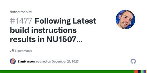 Following Latest Build Instructions Results In NU1507 Message About 2
