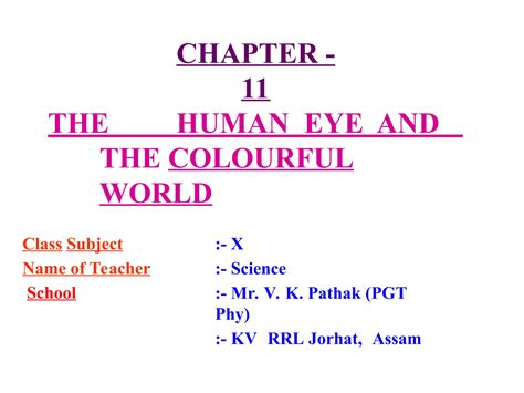 Light Human Eye And The Colourful World Ppt Ppt