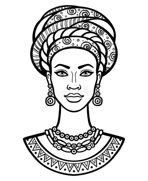 African Drawing Line Woman Stock Illustrations 2402 African Drawing