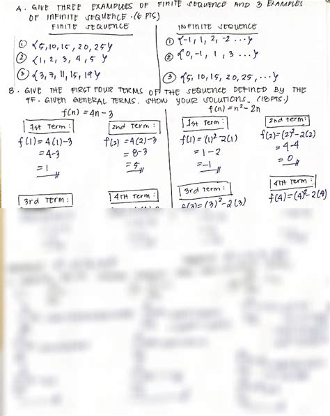 SOLUTION Finite And Infinite Sequence Studypool