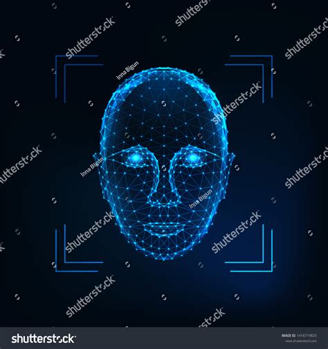 Biometric Person Identification Facial Recognition Concept Stock Vector Royalty Free