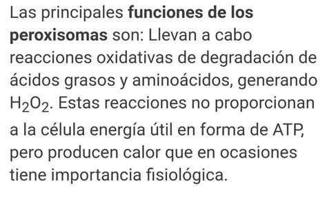 9 Nombra Las Funciones De Los Peroxisomas Brainly Lat