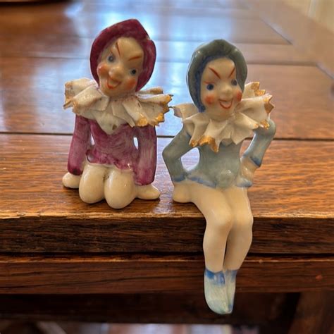 Accents Set Of 2 Vintage Occupied Japan Pixie Elf Ceramic Figurines Poshmark