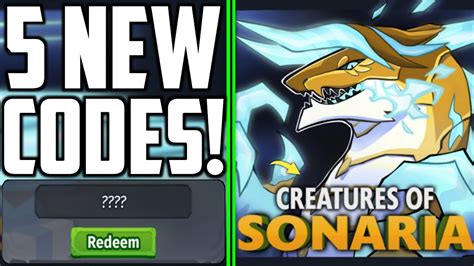 LUCENSIA CREATURES OF SONARIA CODES 2023 CREATURES OF SONARIA CODES