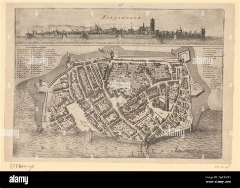 Map Of And Face On Harderwijk 1653 1672 Print Map Of Harderwijk In A