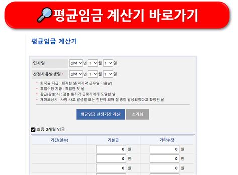 평균임금 계산방법 및 활용 예시