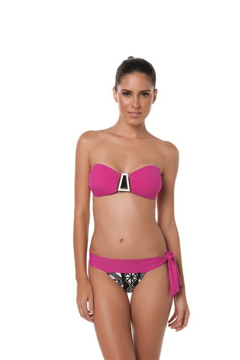 Bandeau Bikini Pink Lady Farbe Rosa