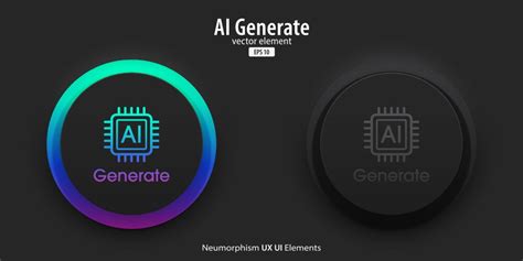 Generative Ai Buttons A Set Of Active Royalty Free Vector
