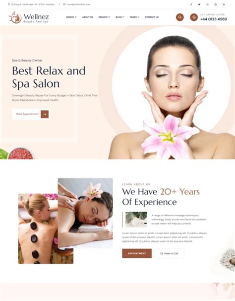 wellnez spa beauty wellness salon html template site templates ft