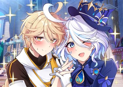 Aether And Furina Genshin Impact Drawn By Midori User Nsaz3272