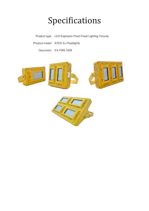 Pdf Specification Explosion Proof Led Lighting Atexspecification