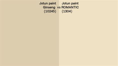Jotun Paint Ginseng Vs Romantic Side By Side Comparison