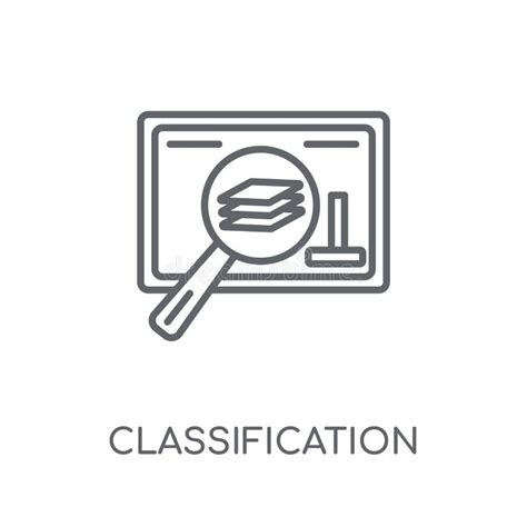 Outline Classification Vector Icon Isolated Black Simple Line Element