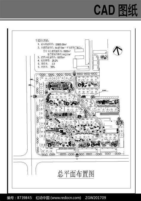 某小区规划总图cad图片下载红动中国