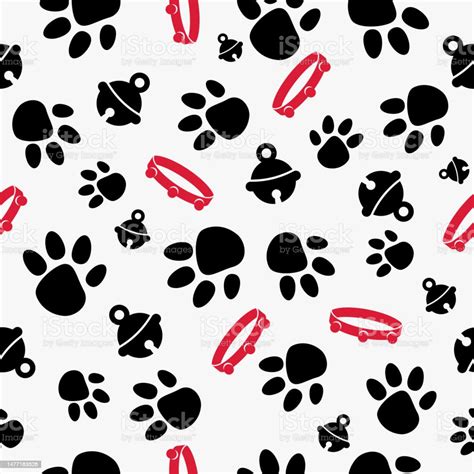 Animal Footprints Seamless Pattern Stock Illustration Download Image