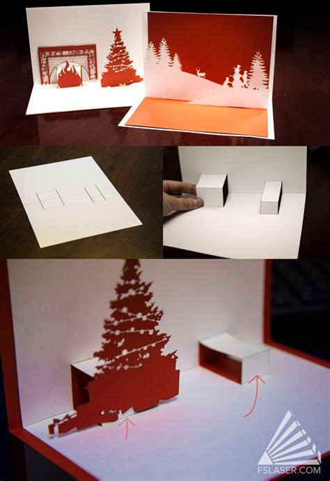 Customizable Pop Up Holiday Card Pop Up Christmas Cards Creative