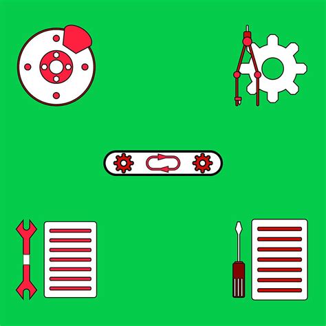 مجموعة من الرموز وناقلات أدوات خدمة السيارات Ai Eps Uidownload