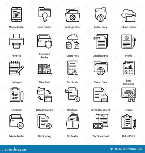 Certificates Line Icons Collection Accreditation Certification