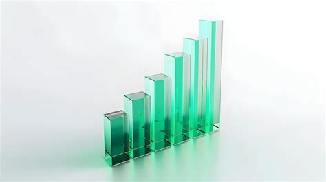 Premium Photo Elegant 3d Green Glass Bar Graph Visualizing Business Data And Progress