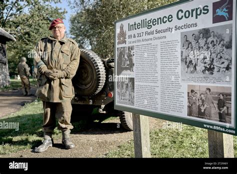 British Intelligence Corps World War 2 Serviceman At A 1940s Ww2