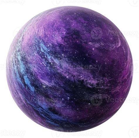 Vivid Purple Planet With Cosmic Clouds Cut Out Stock 50481452 Png