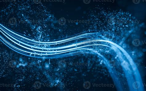 flowing curve and particles background 3d rendering 29571556 stock