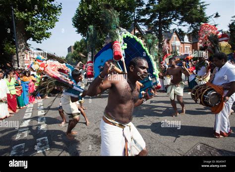 England London Ealing Shri Kanaga Thurkkai Amman Temple Chariot