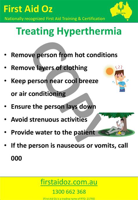 Hyperthermia Poster First Aid Oz