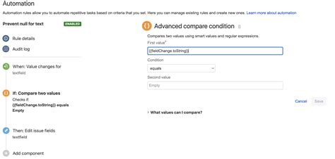 Automation For Jira How To Prevent User From Setting Null Value For A