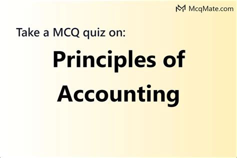 Principles Of Accounting Online Practice Test