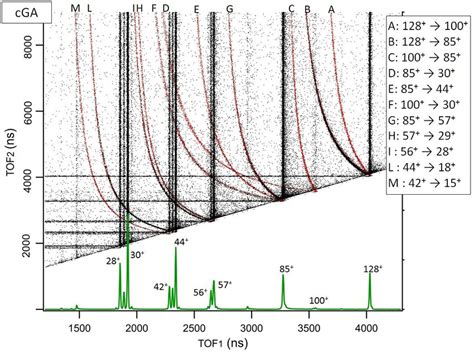 The Ion Neutral Coincidence Map Of Cga And Cgg Showing The Arrival