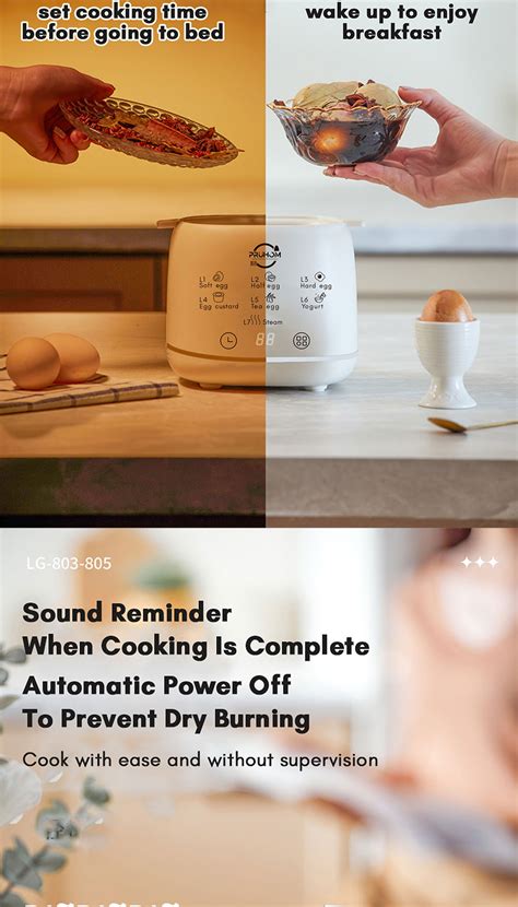 7 Mode Egg Boiler Egg Steamer Half Boiled Egg Maker Telur Separuh Masak