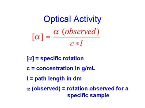 Optical Activity Optical Rotation Optical Activity Optical Activity