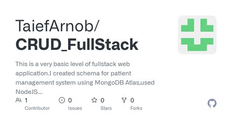 GitHub TaiefArnob CRUD FullStack This Is A Very Basic Level Of